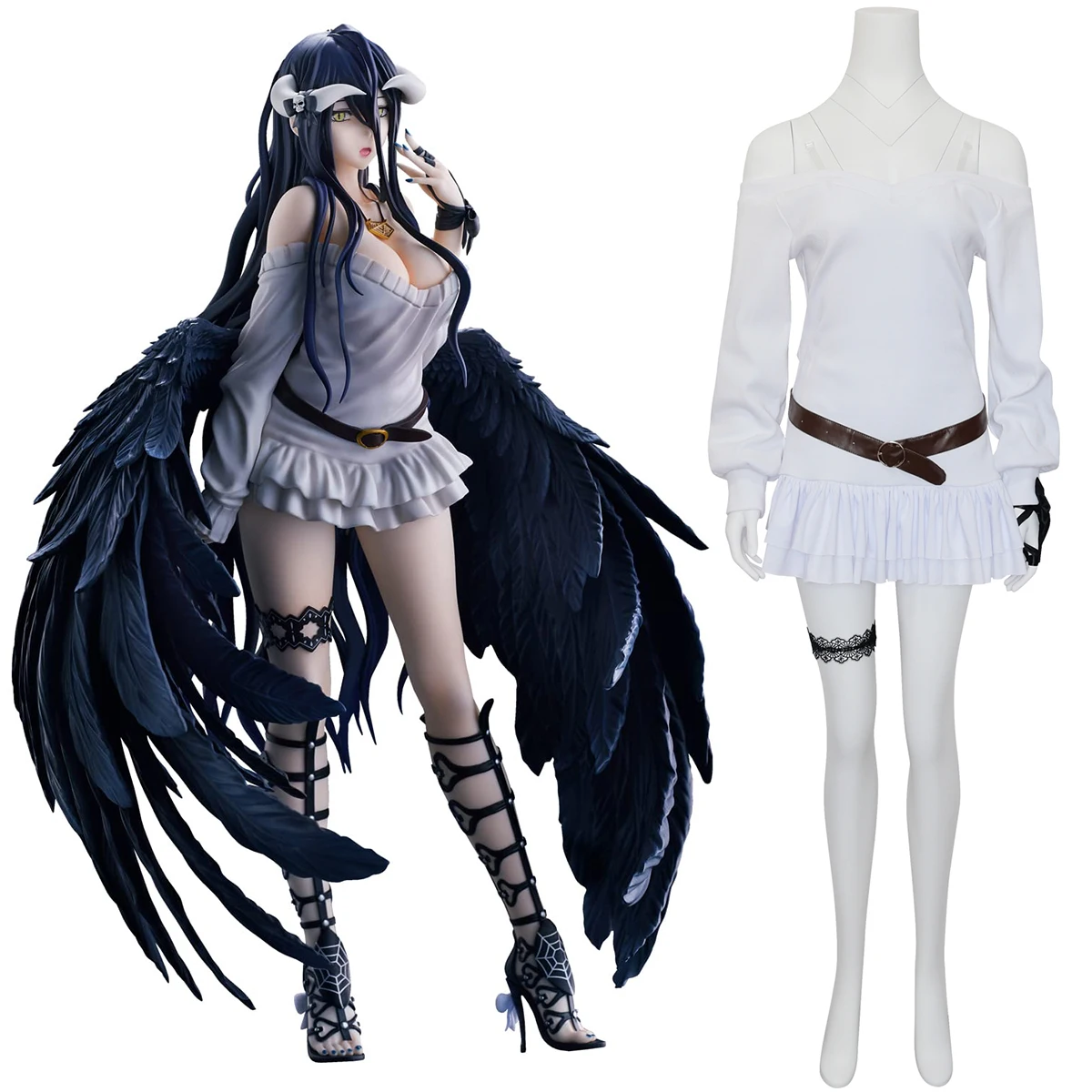 IN STOCK Overlord Great Tomb of Nazarick Albedo Cosplay Costume So-Bin ...