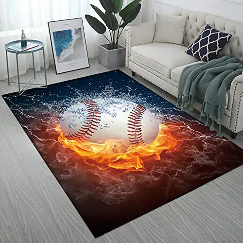 Baseball-Pattern-Printed-Carpet-Balls-Area-Rugs-for-Adult-Yoga-Mats ...