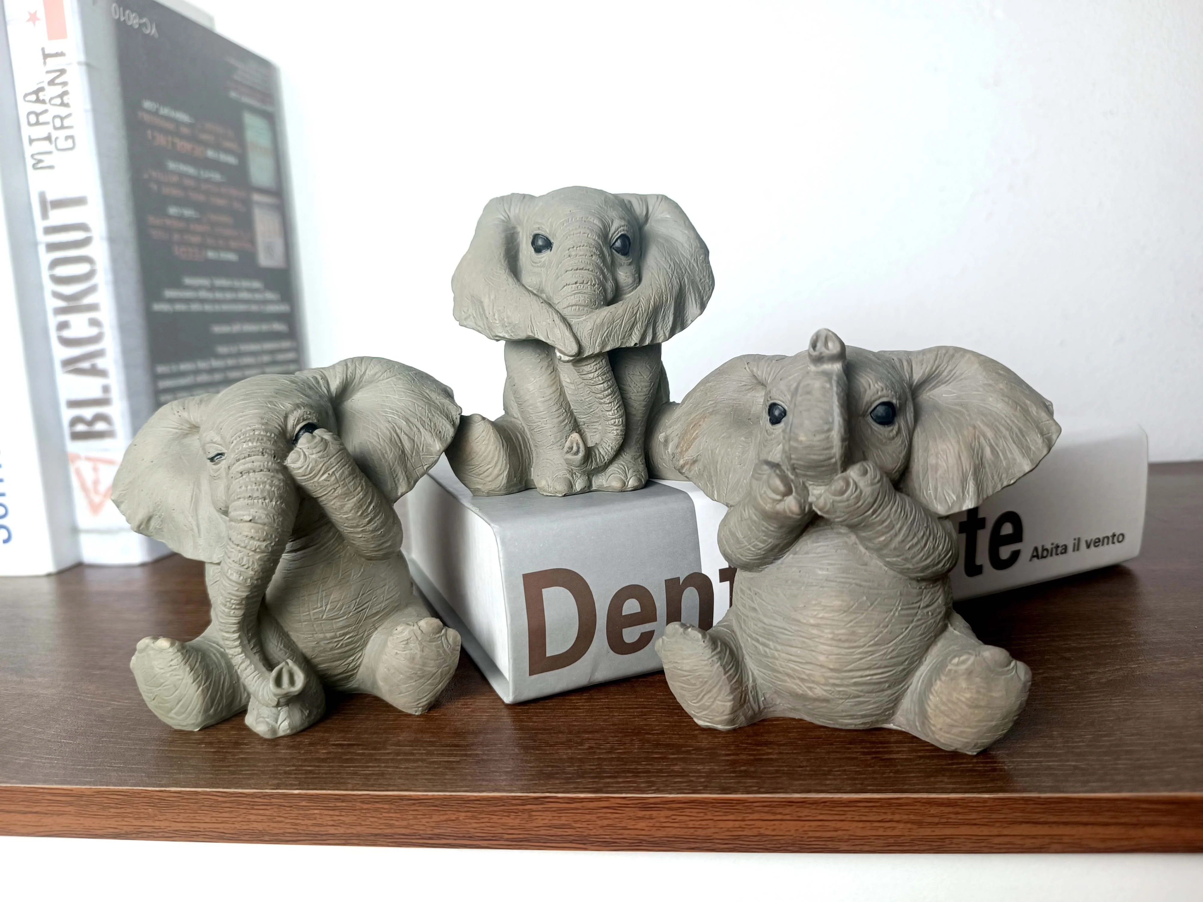 Collectibles Vintage Lucky Elephant Figurine Small Bone China Elephant ...