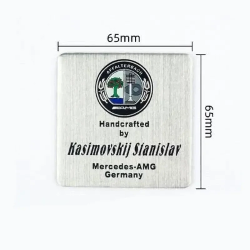 Engine Nameplate Sticker 65mm AFFALTERBACH AMG Engine Sticker Interior ...