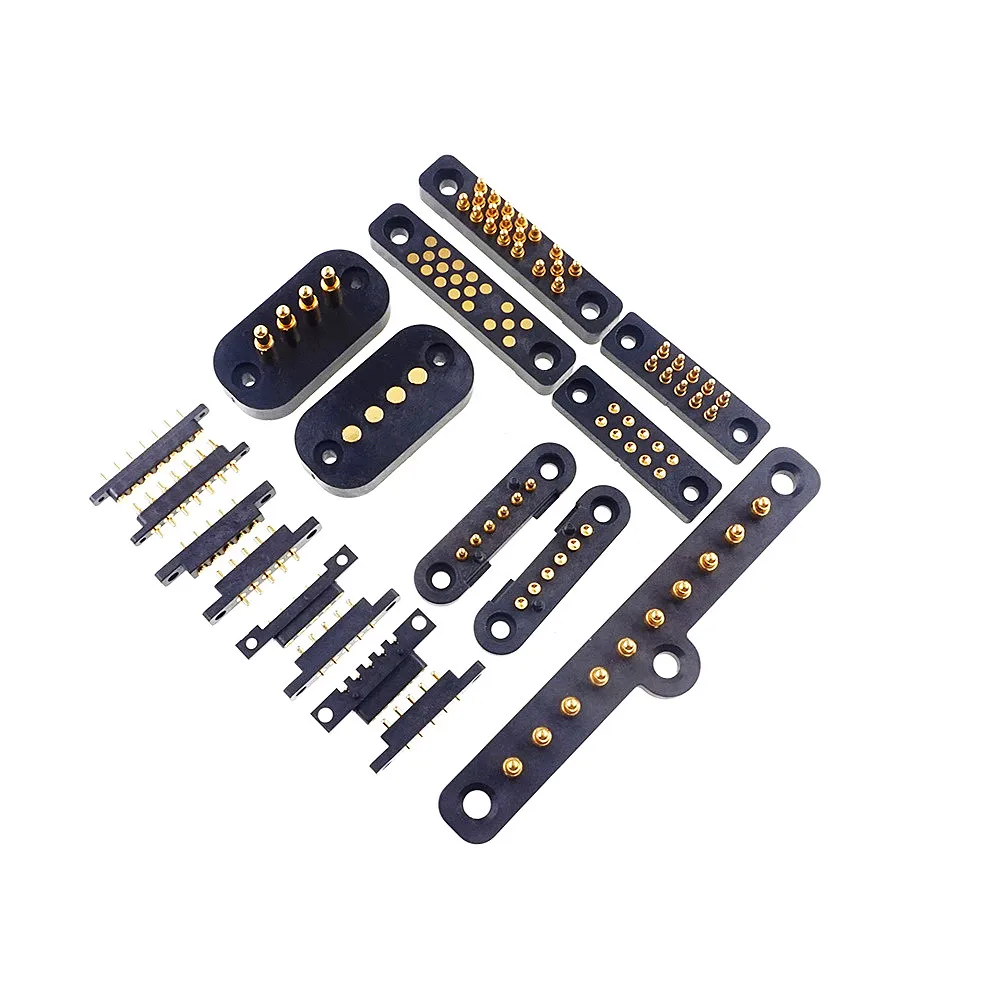 1 3 5 20 Pairs Spring-Loaded Pogo Pin 5 6 7 10 19 Pin Male Female ...