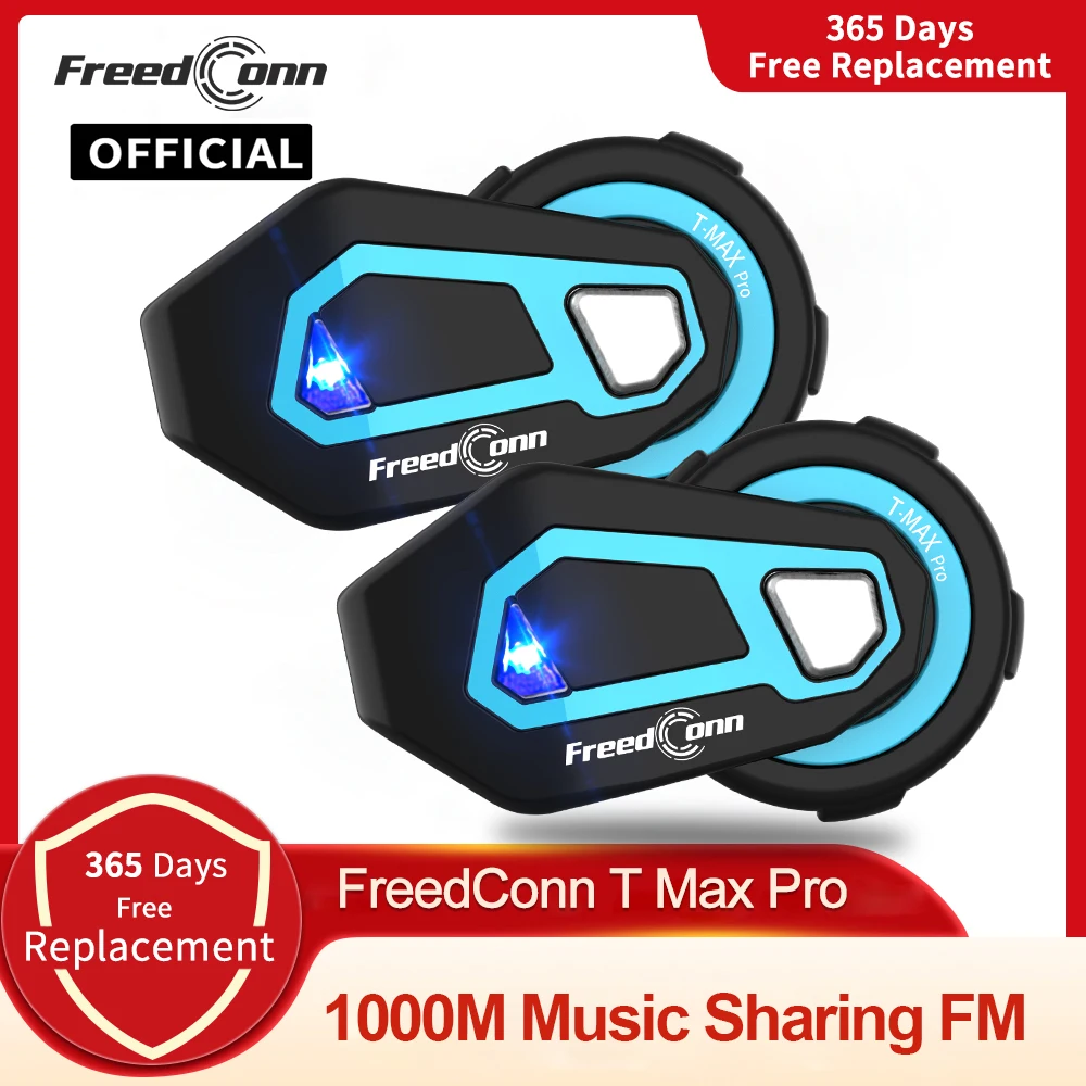 Freedconn intercomunicador para motocicleta T Max Pro, auriculares con ...