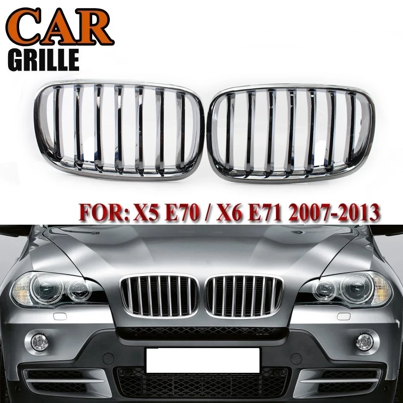 X5 X6 Grill Front Chrome Bumper Kidney Grille For -bmw X5 E70 X6 E71 ...