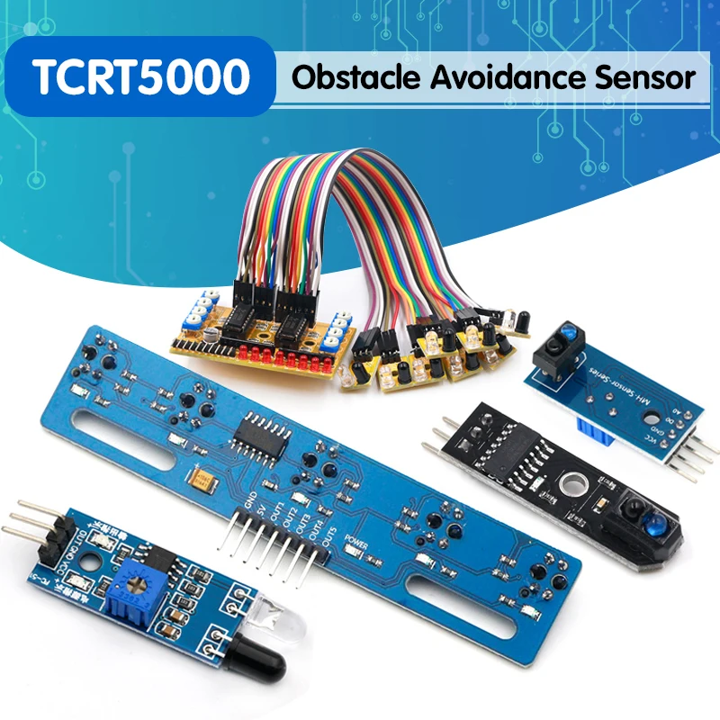 Sensor de seguidor de pista de línea infrarroja, TCRT5000, TCRT5000L ...