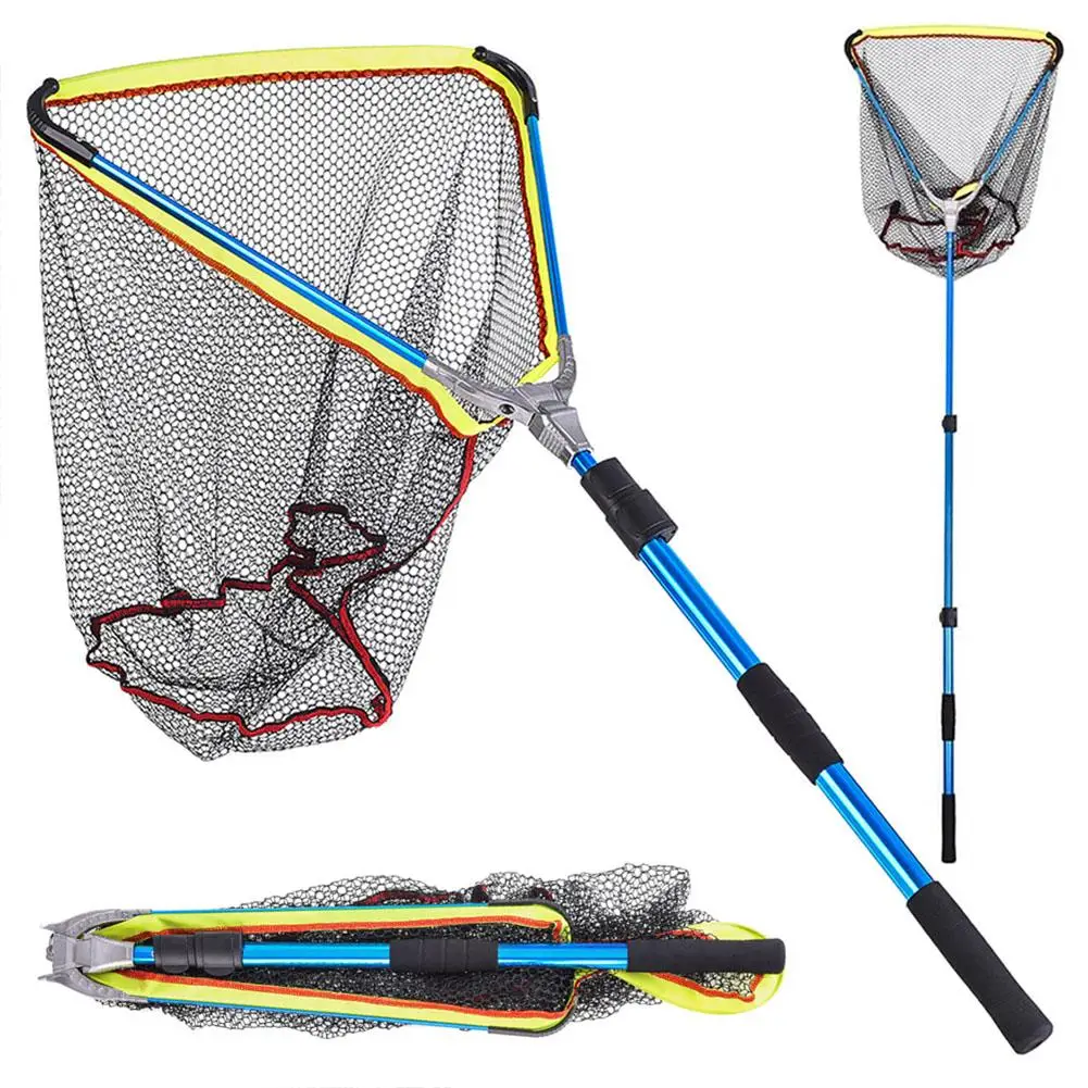 Floating Fishing Net With Adjustable Mesh Head Telescopic Aluminum Pole ...