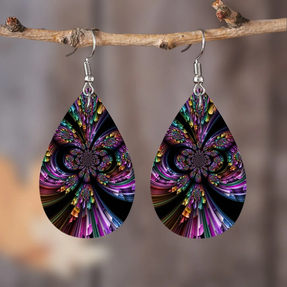Colorful-Water-Drop-Shaped-Dangle-Earrings-Jewelry-Bohemian-Vocation ...