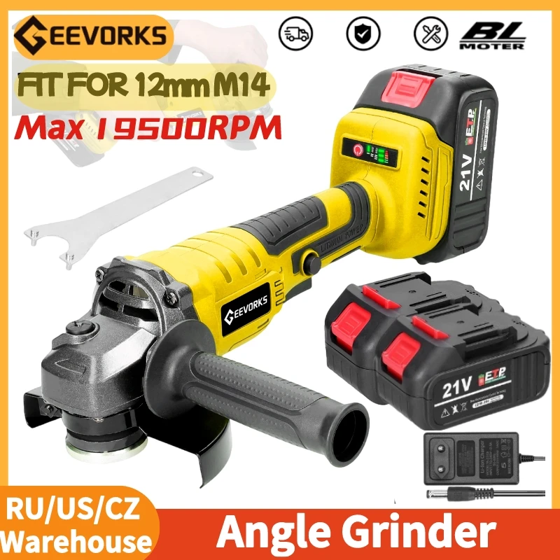 21V-125mm-M14-Angle-Grinder-Brushless-Motor-Electric-Grinding-Tool ...