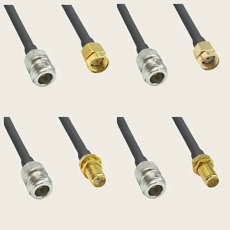 LMR240-Cable-N-Female-jack-to-SMA-RP-SMA-Male-Female-Adapter-LSR240-50 ...
