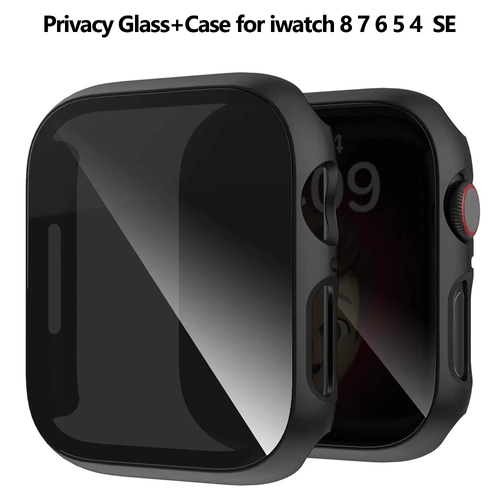 Privacy-Glass-Case-For-Apple-Watch-45mm-41mm-44mm-40mm-Tempered-Anti ...