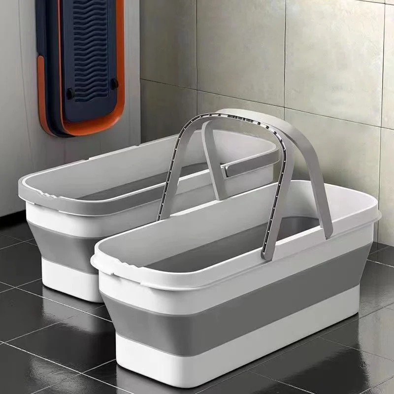 Portable-Mop-Bucket-With-Wheel-Collapsible-Water-Basin-Foldable-Laundry ...