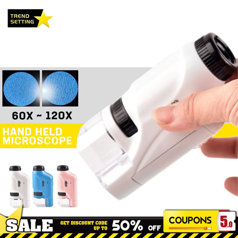 Mini-Pocket-Microscope-Kit-60-120x-Lab-Handheld-Microscope-Battery ...