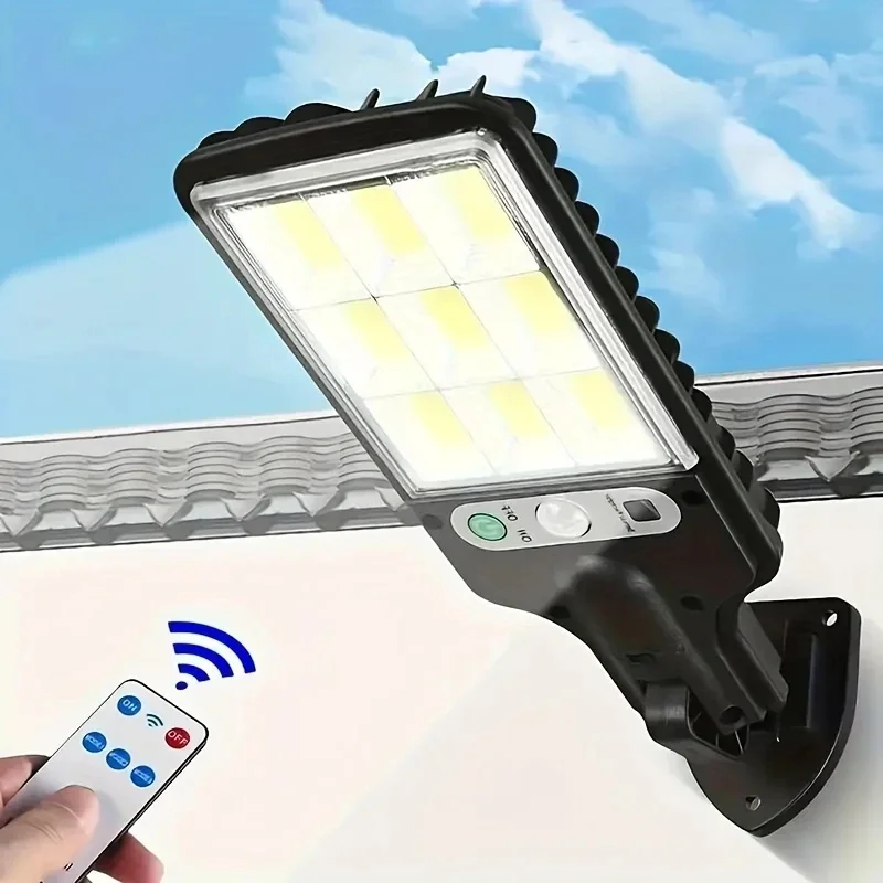 Solar Powered LED Wall Lights Human Body Sensing Waterproof Outdoor ...