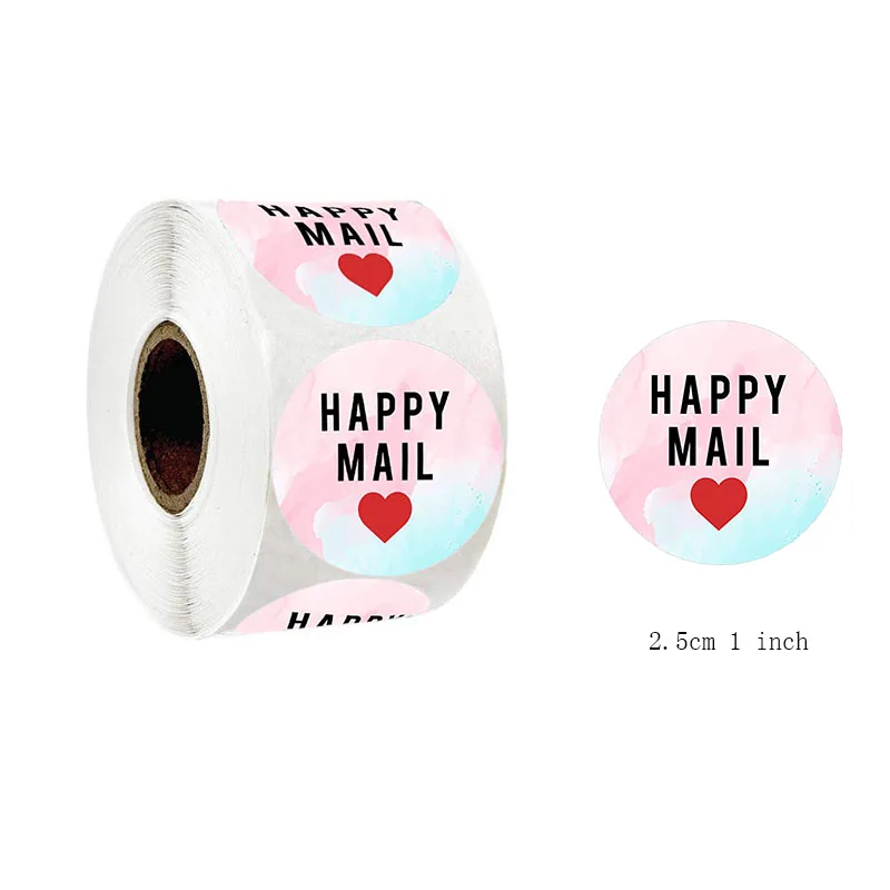 Paper & Party Supplies Labels Happy Mail Stickers Small Business ...