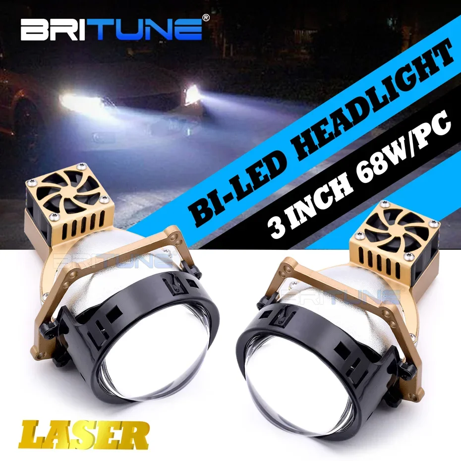 24000LM-Bi-LED-Laser-Projector-Lenses-3-Inch-LED-Laser-Headlight-Kit ...