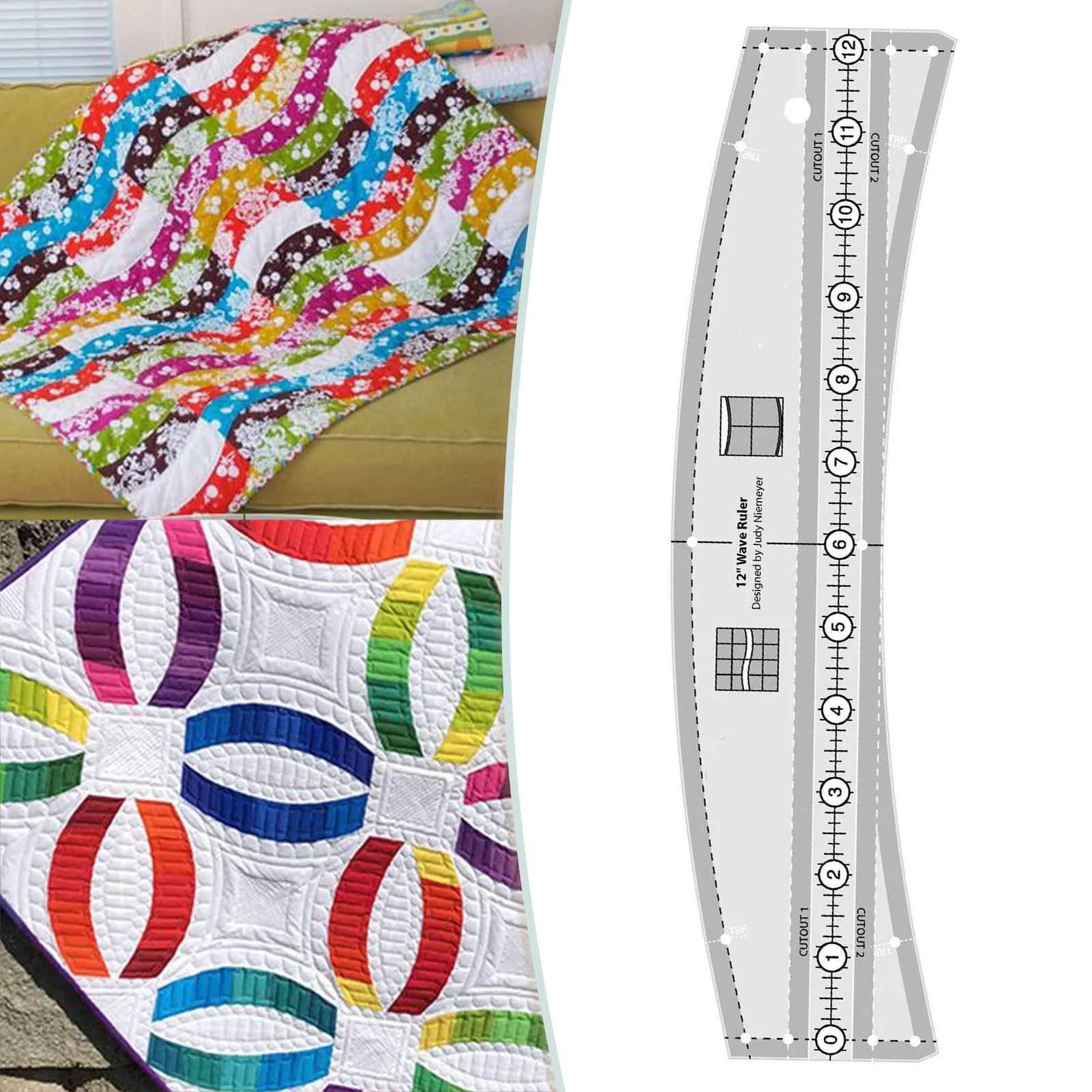 Quick Curve Quilting Ruler Sewing Patchwork Template Set DIY Home ...