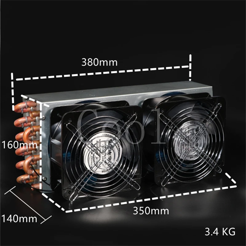 3*6*330 double air outlet condenser 150mm fan freezer refrigerator ...