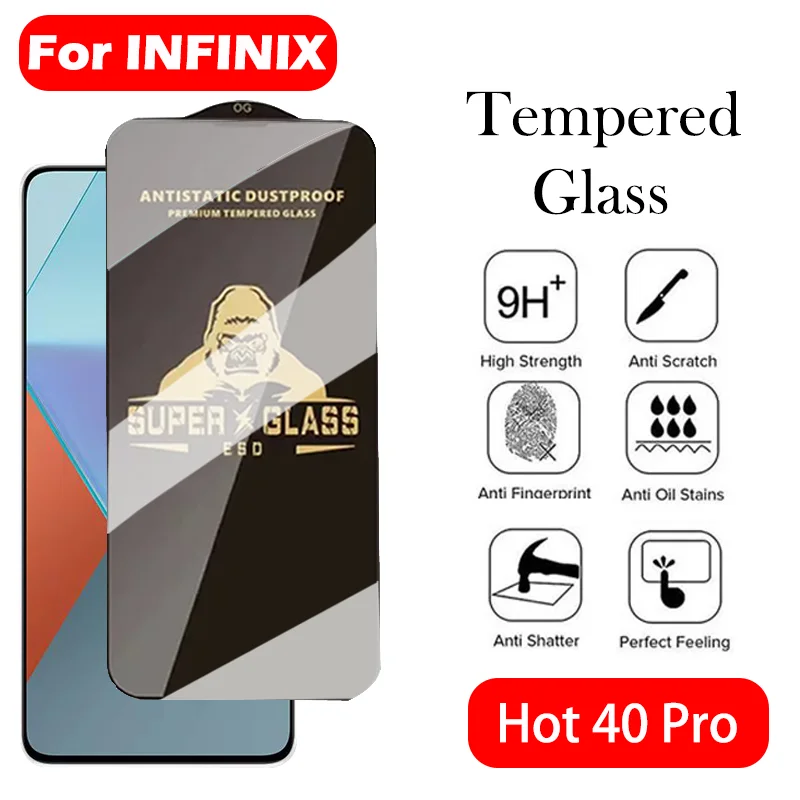KingKong Gorilla Tempered Glass For infinix Hot 40i 40 Pro Screen ...