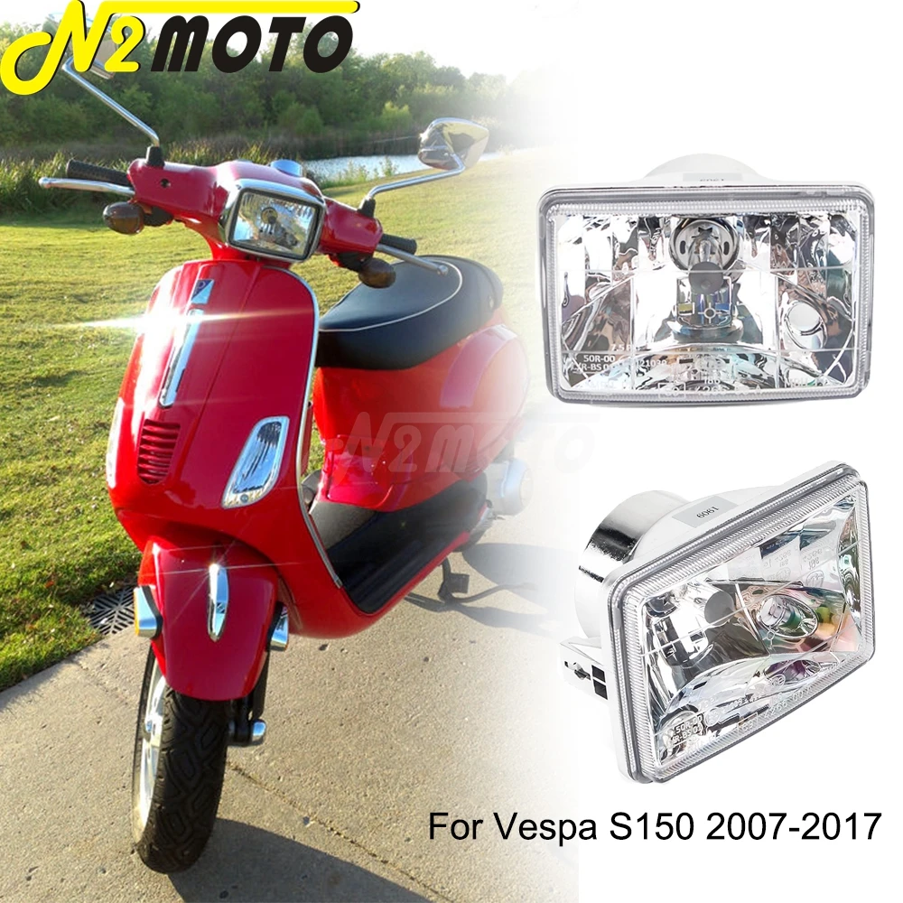 Clear-Motorcycle-Scooter-Front-Rectangle-Headlight-Headlamp-E3-E-mark ...
