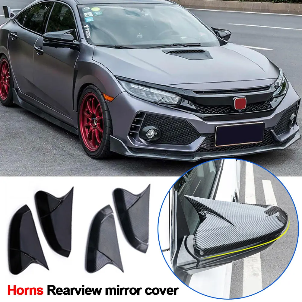 For-Honda-For-Civic-2016-2019-Rear-View-Mirror-Cover-Mirror-Cover-Horn ...