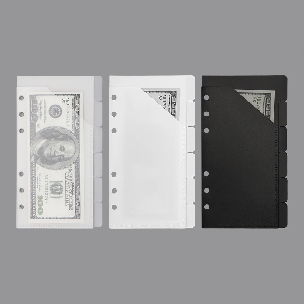 12PCS-A6-Cash-Envelopes-Punched-Pocket-6Tabs-Index-Divider-Budget-Wallet-System-Binder-Budgeting ...