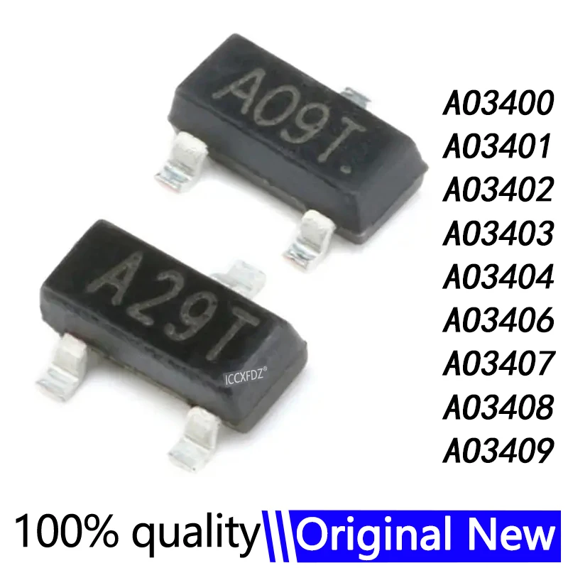 100Pcs-AO3400-A09T-SOT-23-AO3401-A19T-AO3402-A29T-AO3403-A39T-AO3404 ...