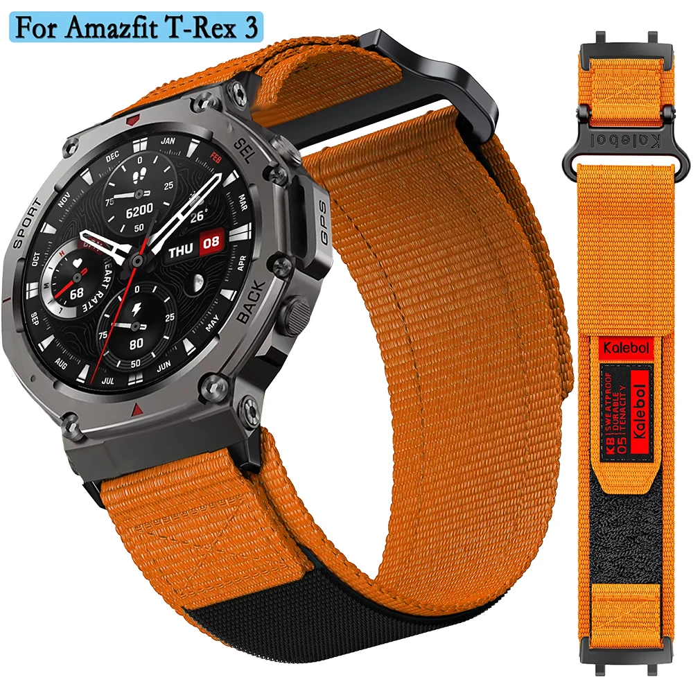 Nylon Loop Band for Amazfit T-rex 3 Smart Watch Replacement Strap ...