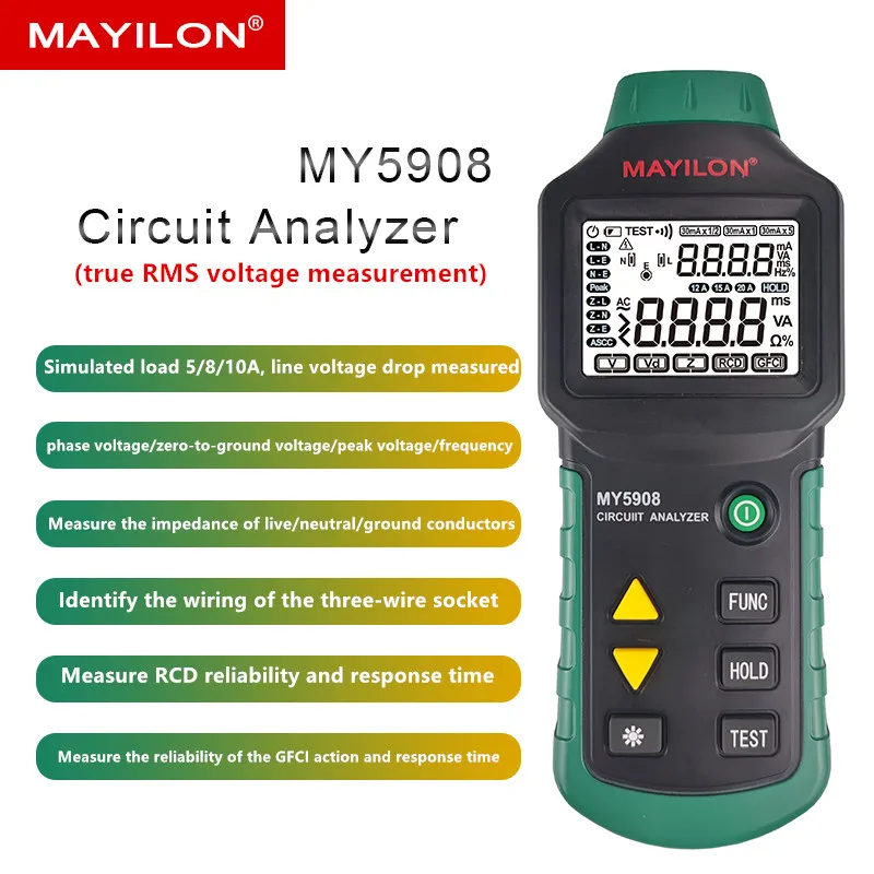 MY5908-Digital-LCD-Backlight-Circuit-Analyzer-True-RMS-AC-Voltage-RCD ...