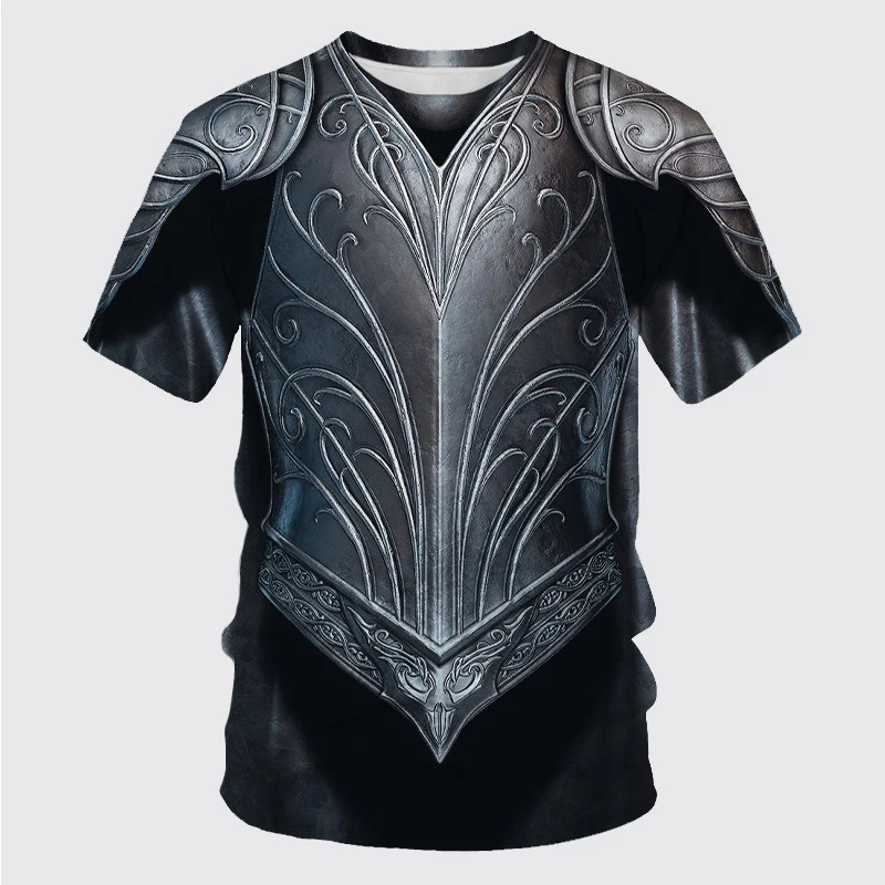Medieval Armor T-Shirts Knight Armour 3D Printed Streetwear Men Women ...