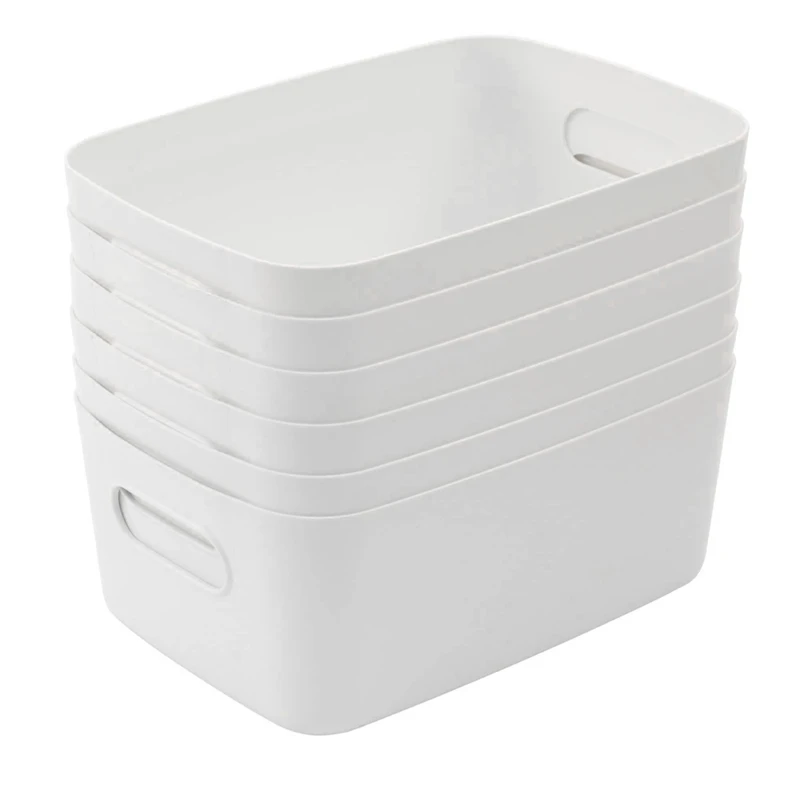 Storage Box, Storage Boxes With Handle, Rectangular Plastic Storage ...