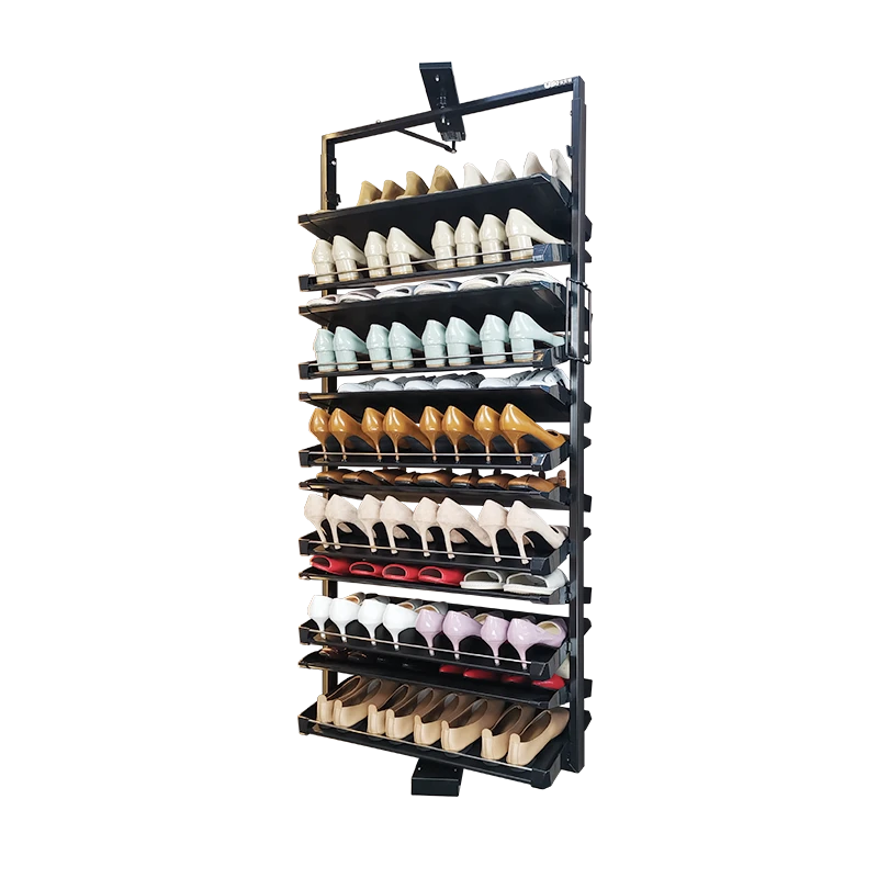 360 Degree Rotating Shoe Rack Home Stainless Steel Multi-layer Space ...