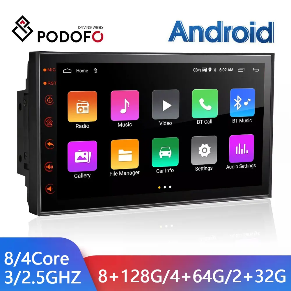 Podofo reproductor Multimedia con pantalla dividida de 7 "y Android ...