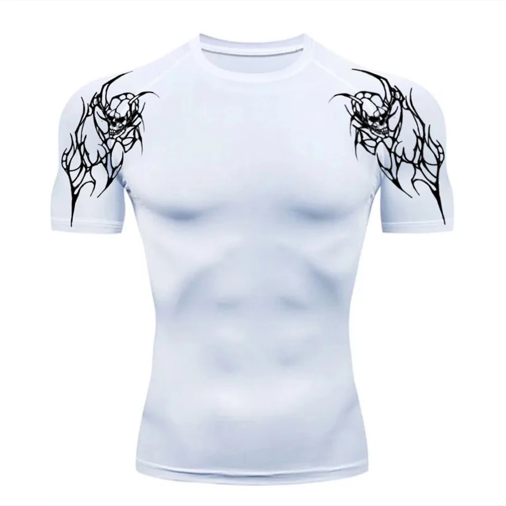 Y2K Men's Compression Shirts Gym Fitness Summer Quick Dry Gym Shirts 3D ...