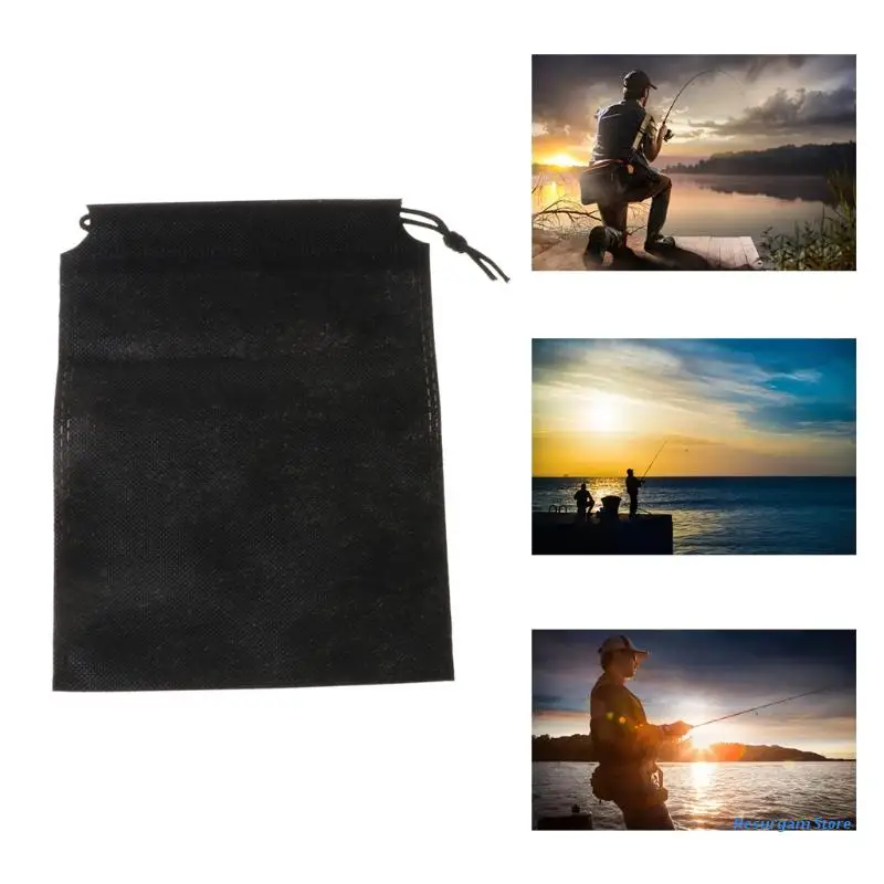 Fishing Reel Bag With Elastic Cord Protective Container Tackle ...