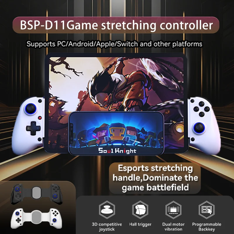 BSP-D11-Telescopic-Game-Controller-RGB-Light-Mobile-Phone-Gamepad-with ...