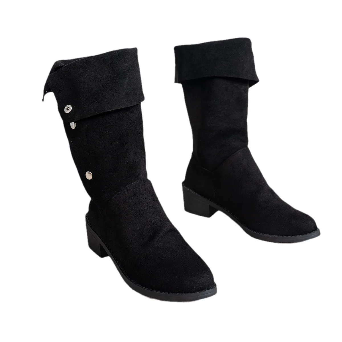 2024 Rivet-Detail Mid-Calf Boots – GonChas