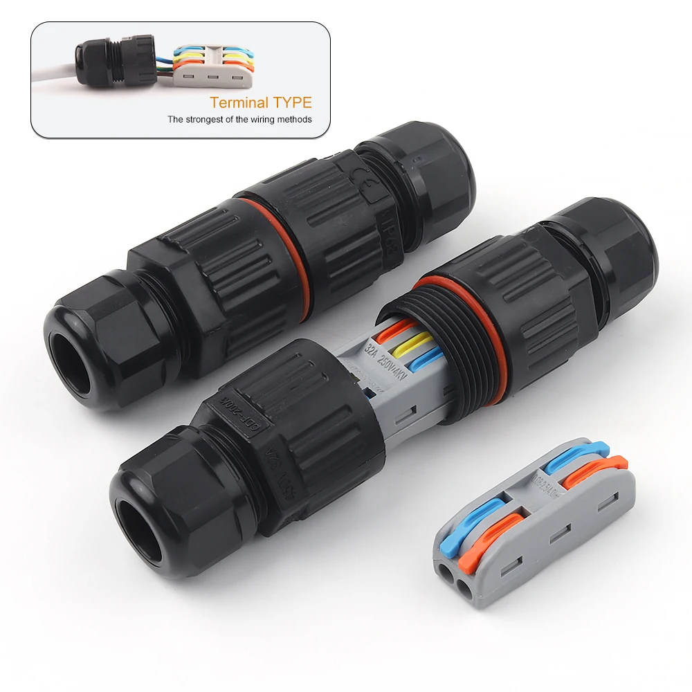 IP68 Waterproof Joint Wire Quick Connection Waterproof Connector 2/3 ...