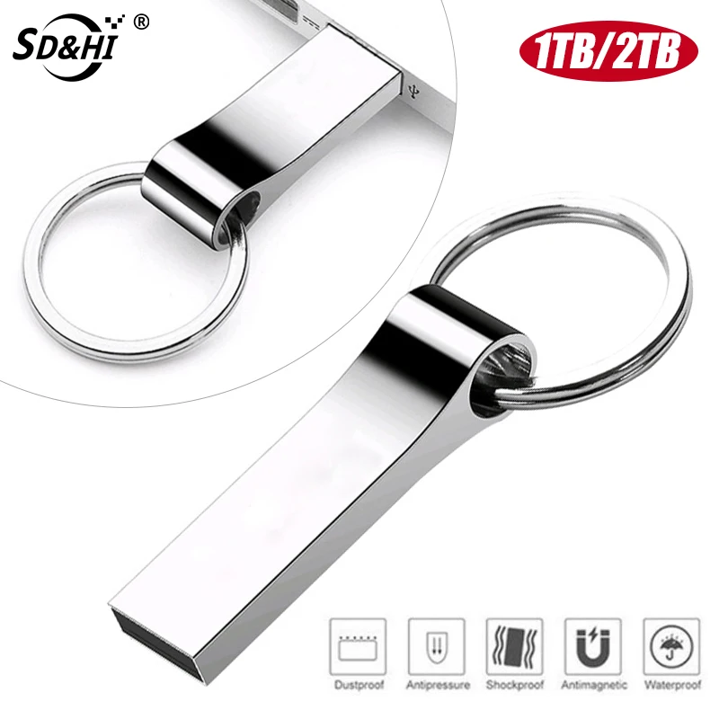 Unidad Flash USB 3,0 de Metal, Pendrive de 2TB, 1TB, 32GB 2TB ...