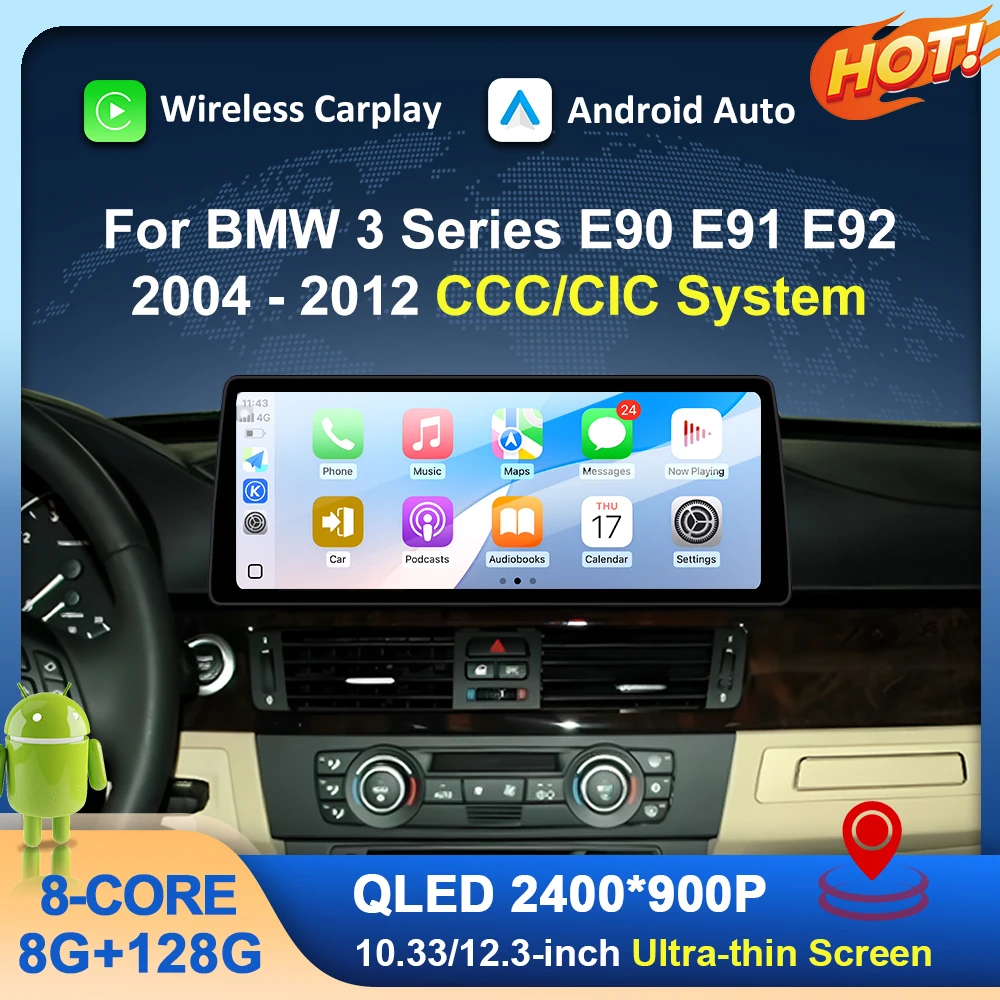 GPS Navi For BMW 3Series E90 E91 E92 2004-2012 CCC CIC System Wireless ...
