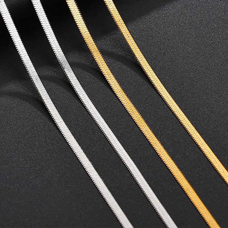 Fashion-Unisex-Punk-Blade-Chain-Women-Necklace-2-4-5mm-Width-Women-Flat ...