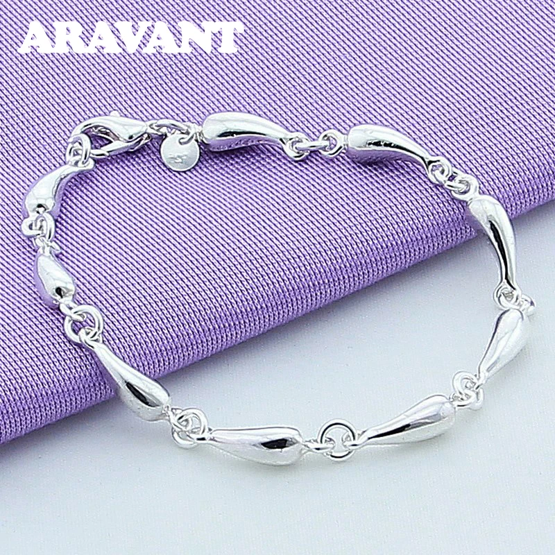 925 prata cheia gota de água pulseiras para jóias de moda de casamento feminino| | - AliExpress