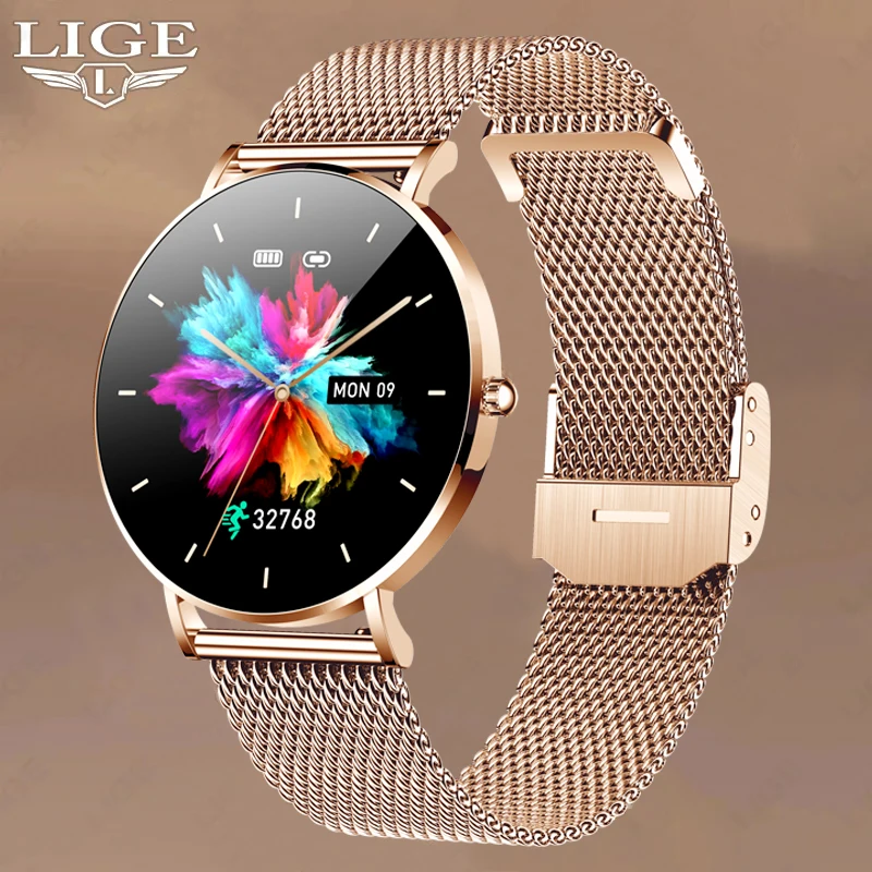 LIGE-reloj-inteligente-deportivo-para-hombre-y-mujer-accesorio-de-pulsera-resistente-al-agua-con ...