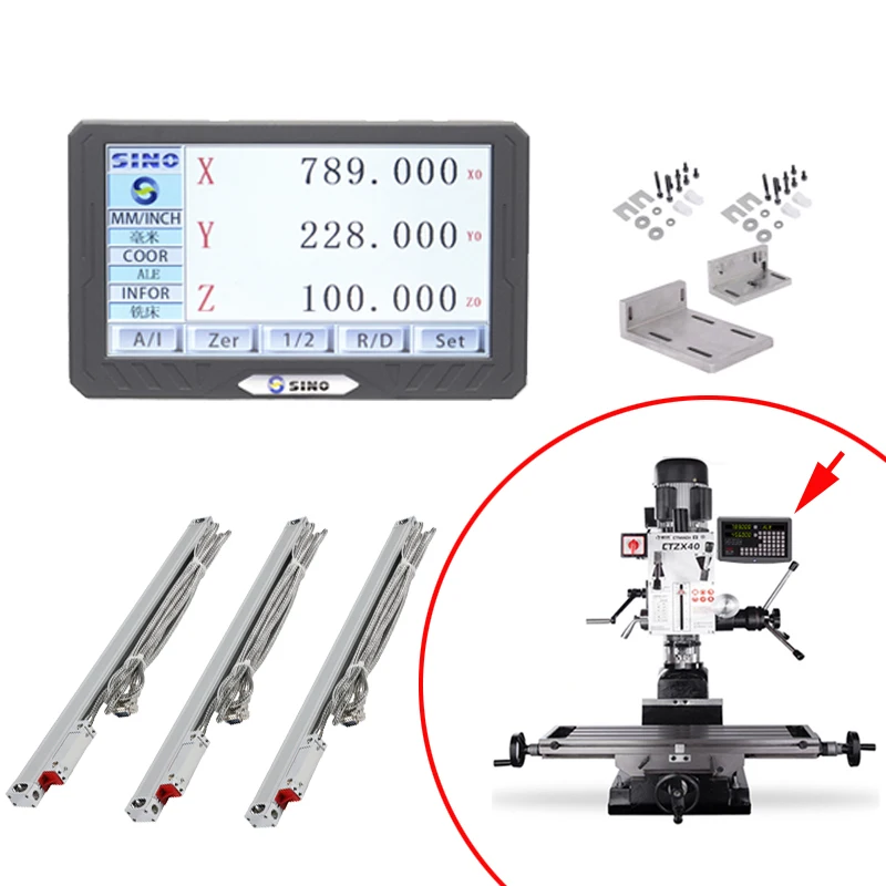 SINO-3-Axis-DRO-Digital-Readout-Display-Kits-LCD-Touch-Screen-for-Scale ...