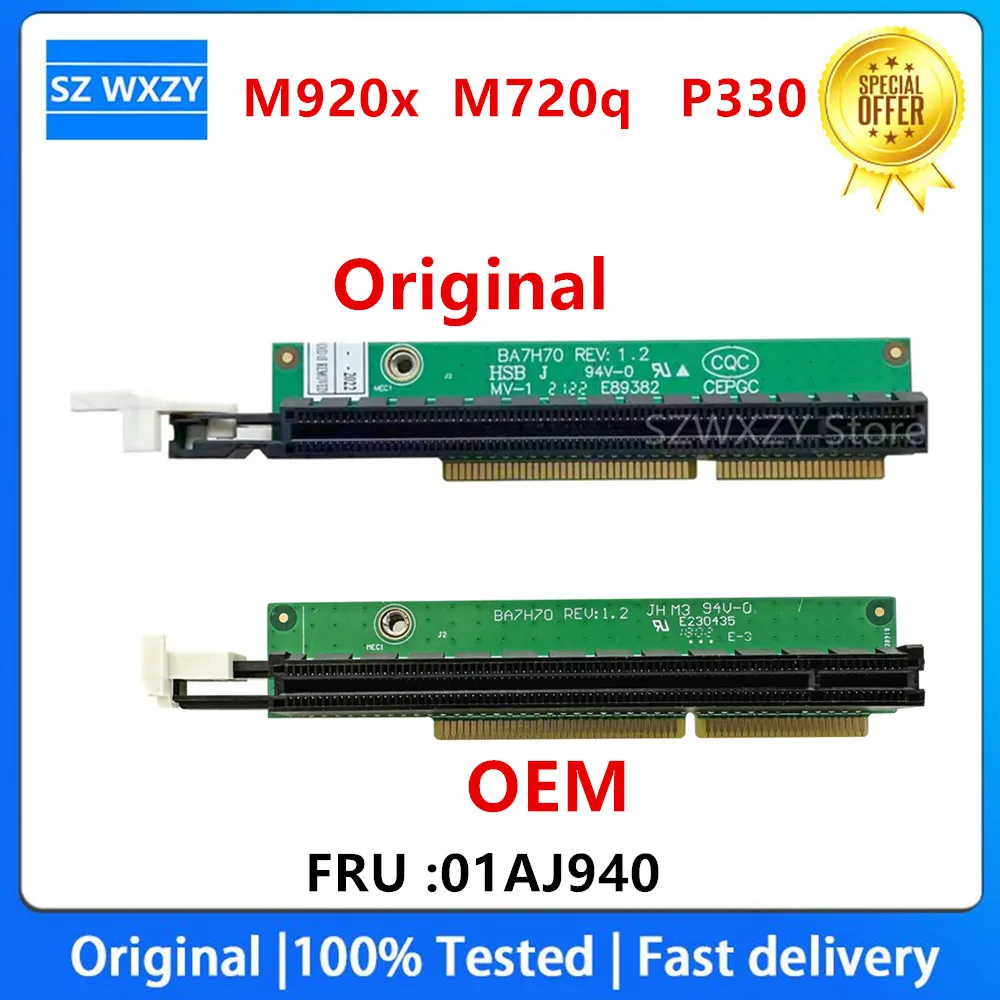 NEW-For-Lenovo-ThinkCentre-M920x-M720q-ThinkStation-P330-PCIE16-Riser ...