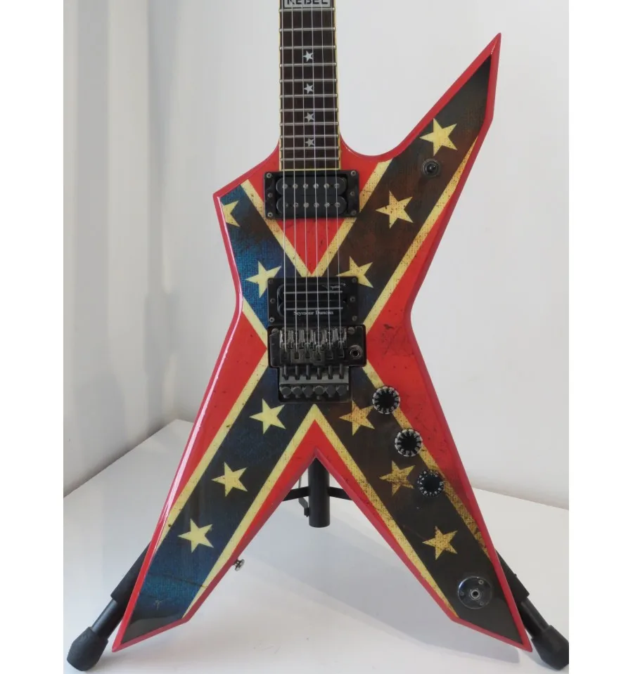 Rxhflame-Dimebag-Darrell-Razorback-Red-Electric-Guitar-Floyd-Rose ...