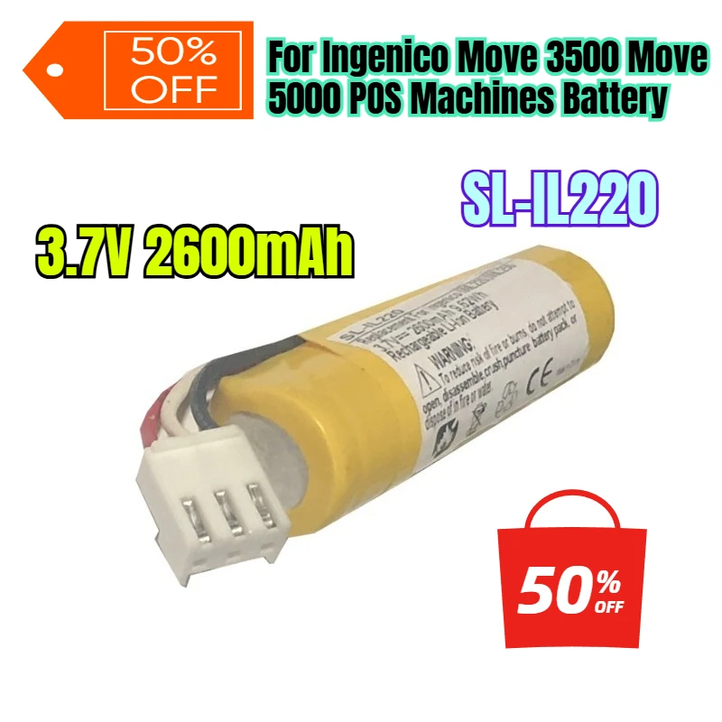 3.7V 2600mAh F26402298 for Ingenico Move 3500 Move 5000 POS Machines ...
