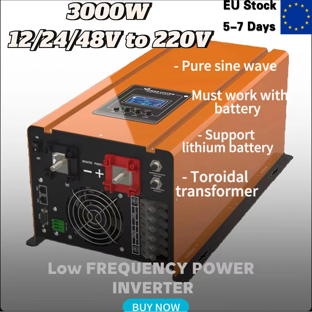 3KW-12-24-48VDC-220V-230VAC-50Hz-Low-Frequency-Off-Grid-Pure-Sine-Wave ...