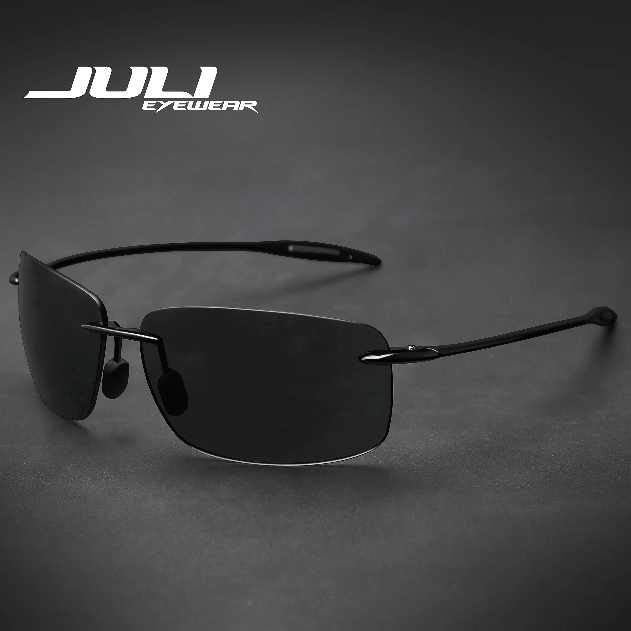 MAXJULI-Polarized-Classic-Sports-Rimless-Sunglasses-Men-Fishing-Driving ...