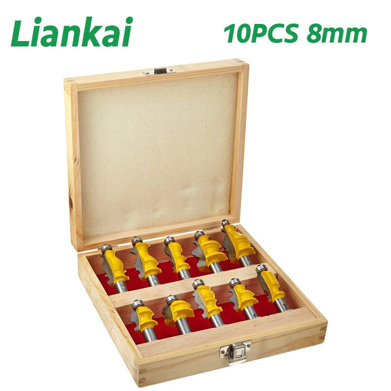 Liankai-10pcs-8mm-Shank-Architectural-Molding-Handrail-Router-Bits-Set ...