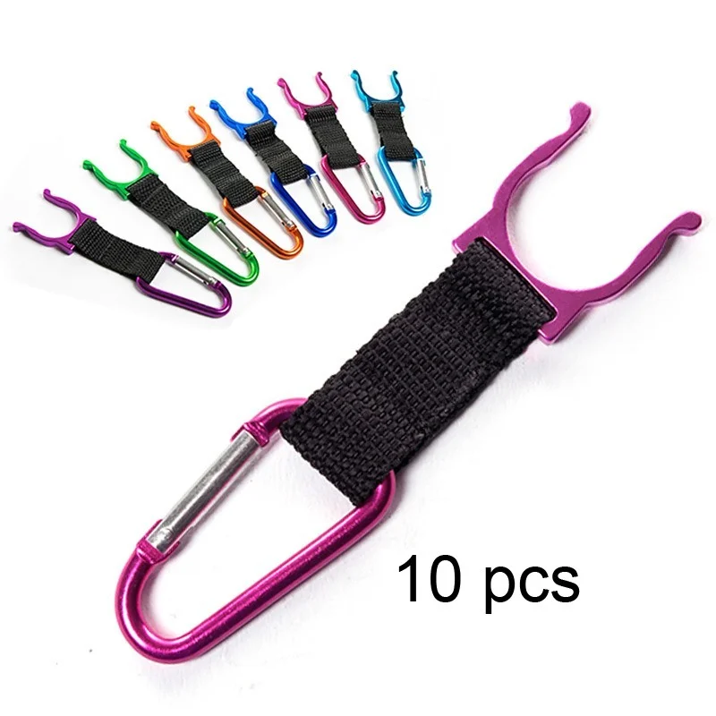 10pcs-Camping-Hiking-Clip-Outdoor-Survival-Tools-Aluminum-Carabiner ...