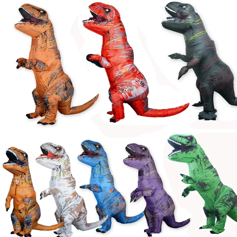 Disfraz-inflable-de-T-Rex-Velociraptor-disfraz-de-Mascota-tirano-Saurio ...